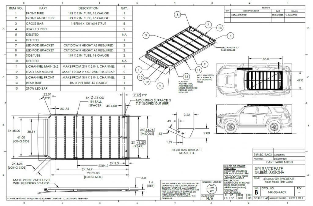 DIY 5th Gen 4Runner Roof Rack Build Guide DIY 5th Gen 4Runner Roof Rack Build Guide