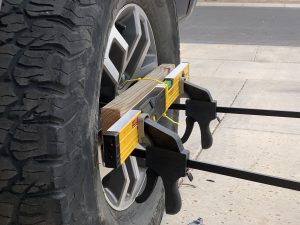 DIY Wheel Alignment - Laser Level - A Family Adventure Blog